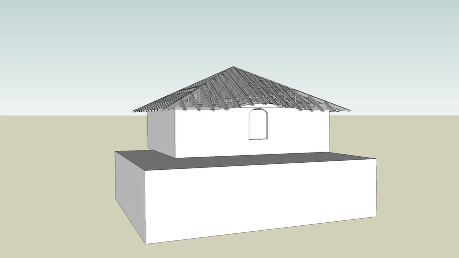 Roof framing with curved brow | 3D Warehouse