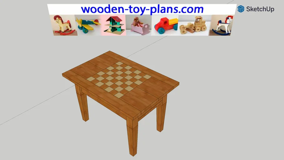 Furniture woodworking plans chess table | 3D Warehouse