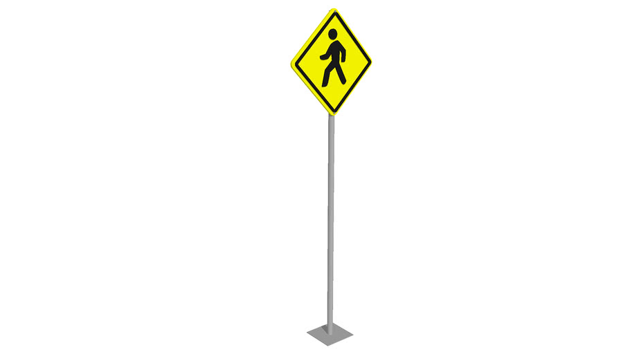 Crosswalk Sign | 3D Warehouse