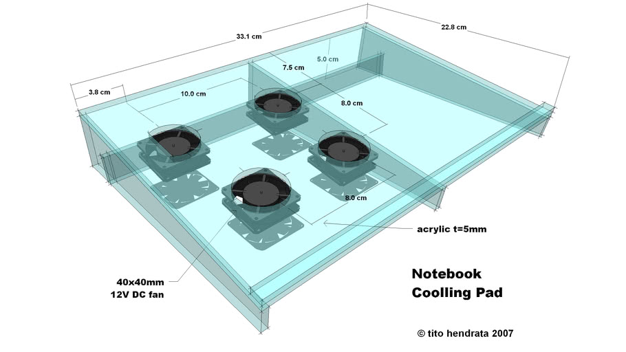 Notebook Cooling Pad | 3D Warehouse