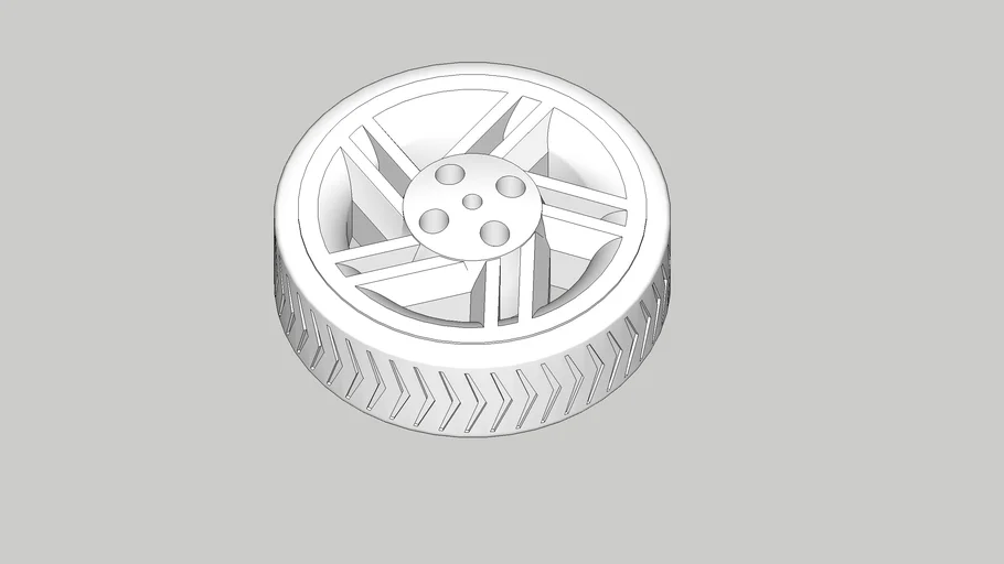 A simple car Wheel 3D print ready | 3D Warehouse