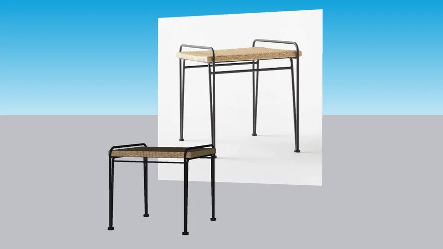 CB2 - Fae faux rattan outdoor side table | 3D Warehouse