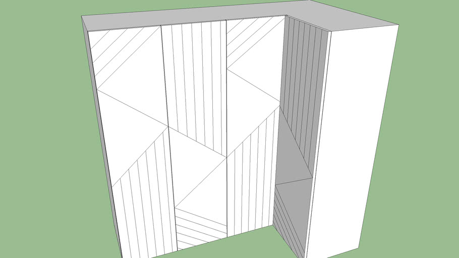 l shaped wardrobe | 3D Warehouse