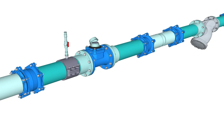 water meter DN 200 | 3D Warehouse