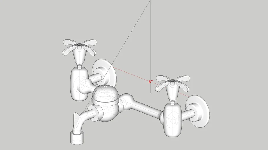 Faucet Utility Cross Handles | 3D Warehouse