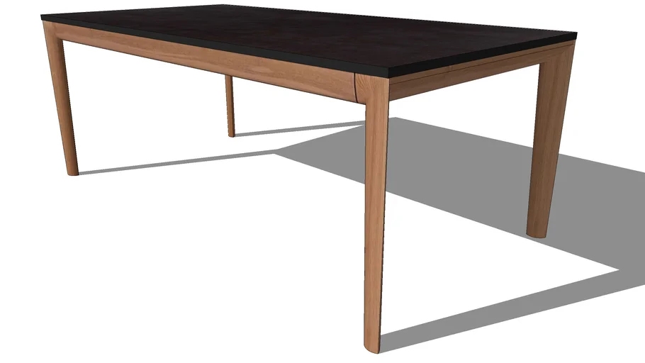 ALLURE EXTENDABLE DINING TABLE CERAMIC TOP WITH OAK BASE, REF 6230, Michel FERRAND | 3D Warehouse
