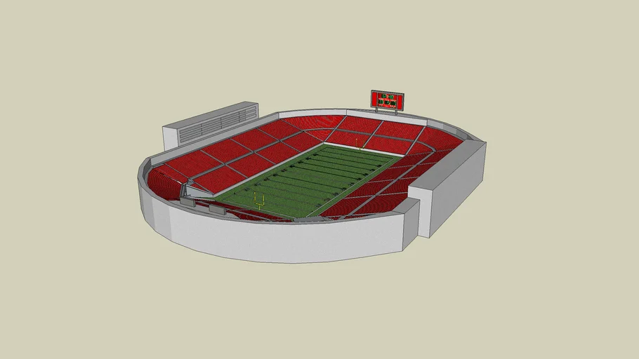Red Football Stadium | 3D Warehouse