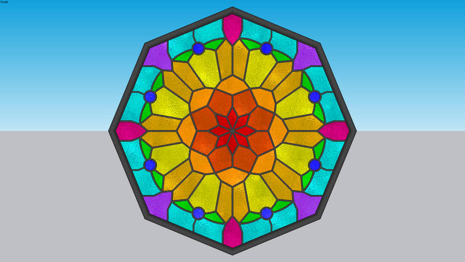 Stained Glass Panel 041921 (Wall or Window Art) | 3D Warehouse