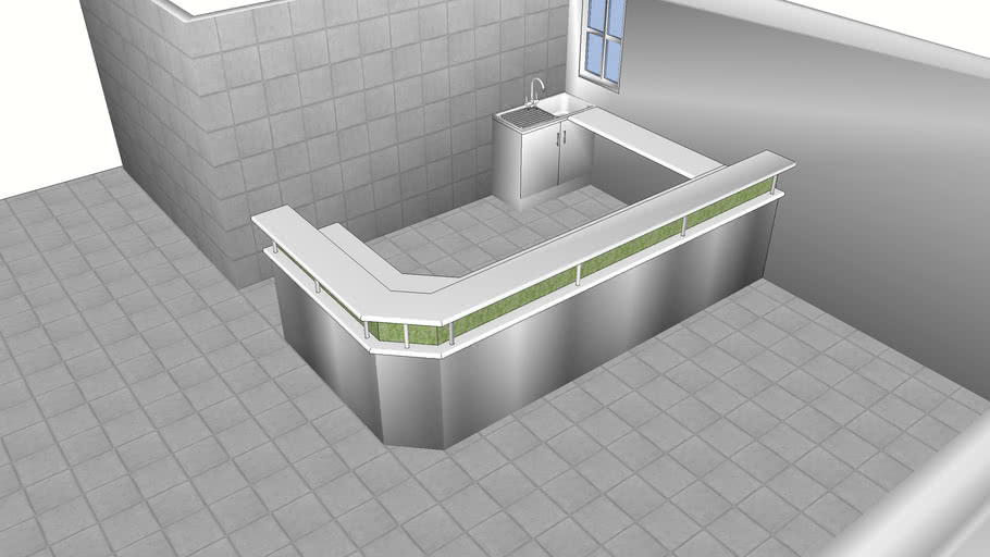 Reception Counter_For Fish Shop | 3D Warehouse