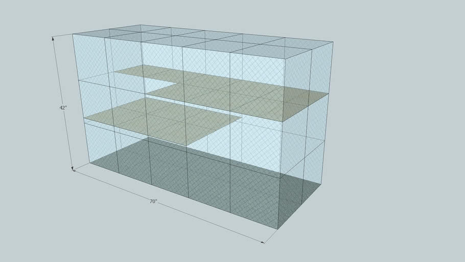 5x2 Tri-Level Rabbit Cage | 3D Warehouse