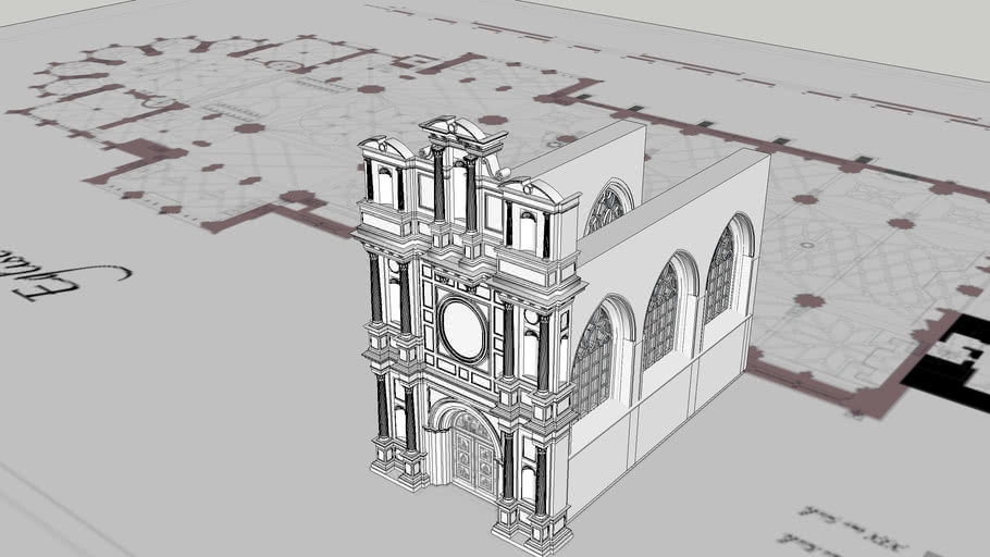 Gothic cathedral 6/7 Main entrance (Renaissance style) | 3D Warehouse