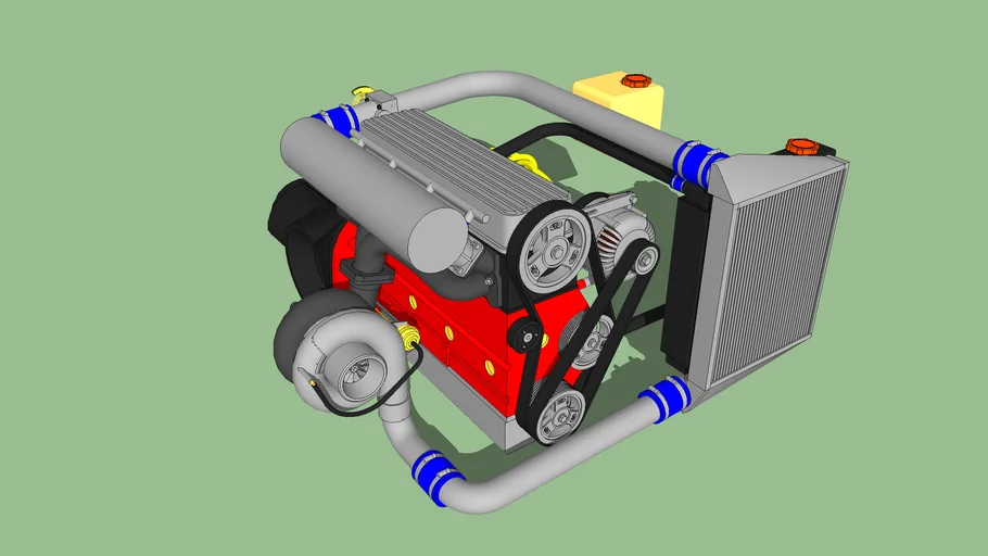 Volkswagen AP 18 Turbo Intercooler Car Engine 3D Warehouse, 51% OFF