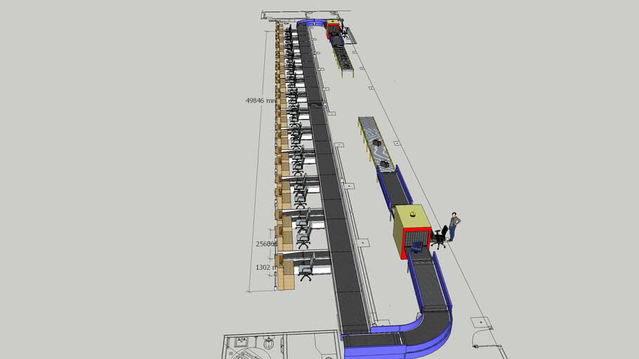 check in counter baggage model | 3D Warehouse