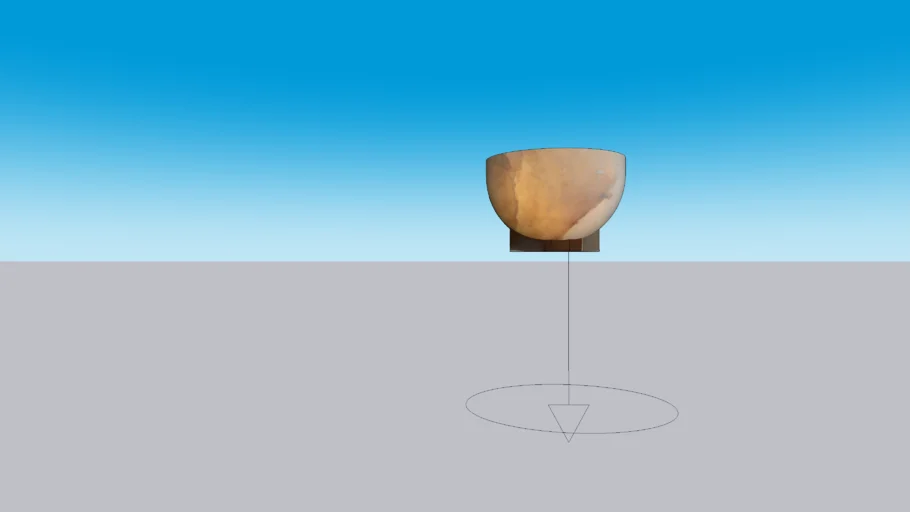 ando alabaster dish sconce | 3D Warehouse