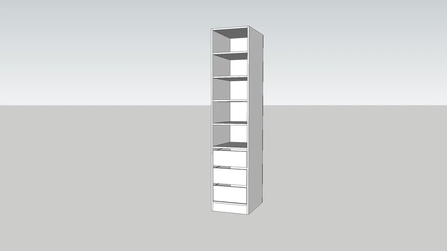 4 DRAWER, SHELFS | 3D Warehouse