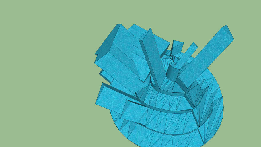 Strange Building 1 Fountain | 3D Warehouse