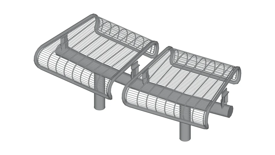 Plexus 2 Seat Bench | 3D Warehouse