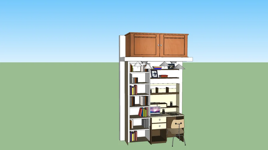 Reading table with cabinet single | 3D Warehouse