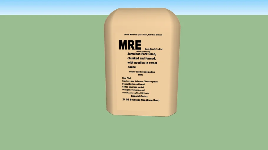 MRE Food Pack (fictional design) | 3D Warehouse