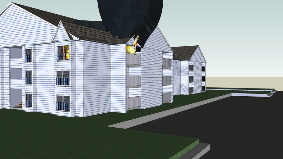Fire in an apartment building | 3D Warehouse