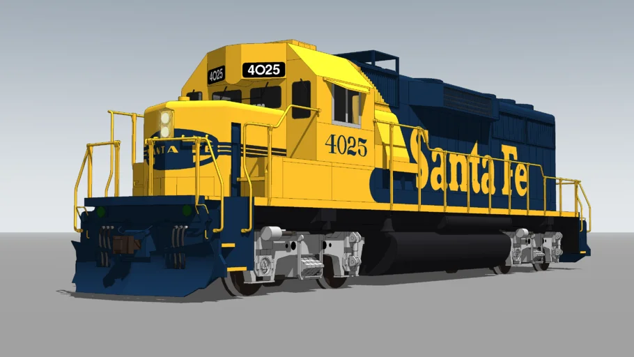 EMD GP60 - Santa Fe | 3D Warehouse