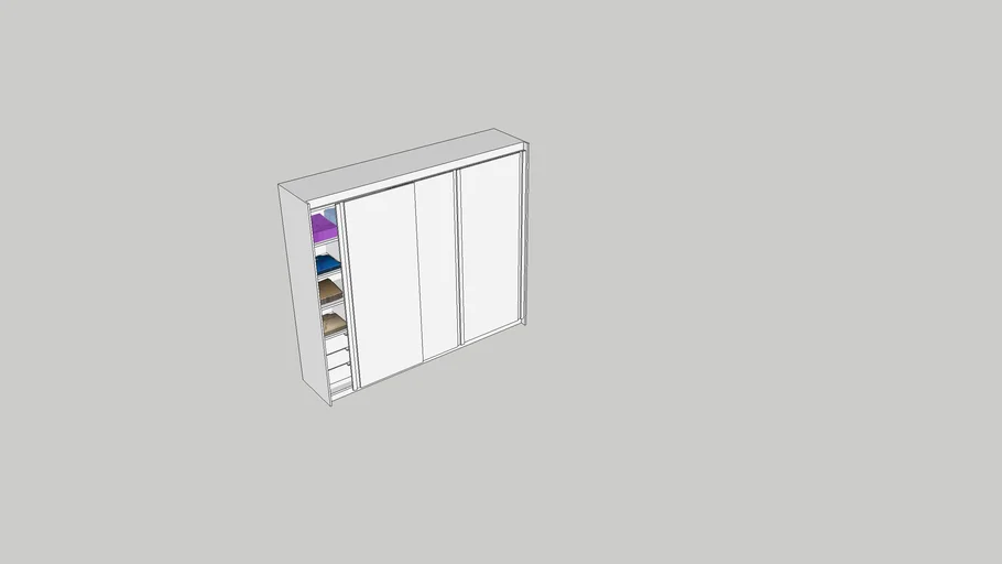 wardrobe top roller 10ft | 3D Warehouse