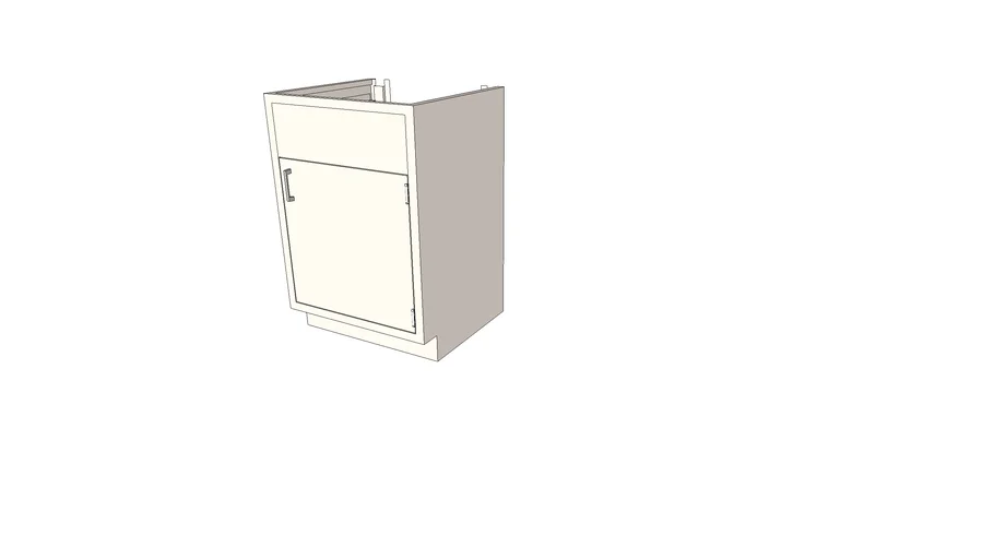 B3524-10(S) - Lab Sink Base Cabinet - 1 Dr RH | 3D Warehouse
