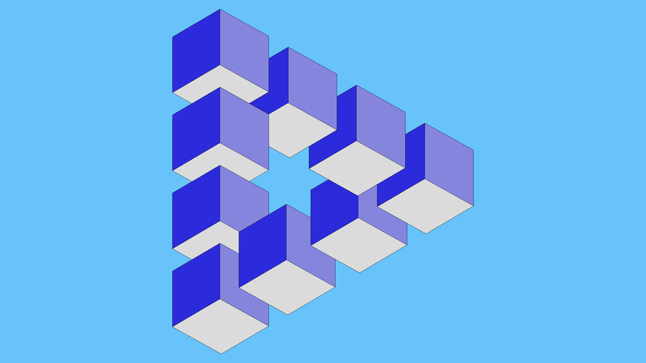 Triangle de Penrose - version cubes | 3D Warehouse