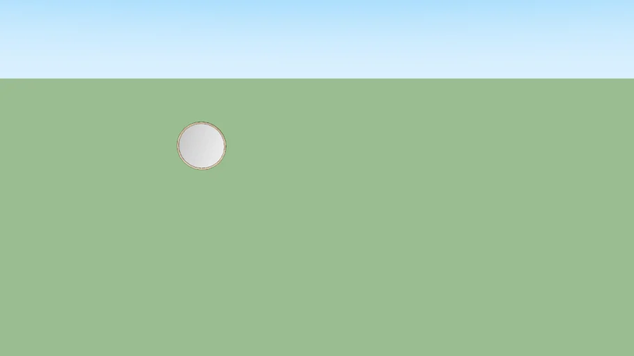 Round Wood Mirror | 3D Warehouse