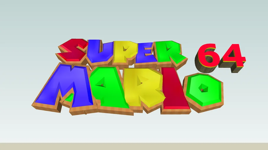 Super Mario 64 title screen logo | 3D Warehouse