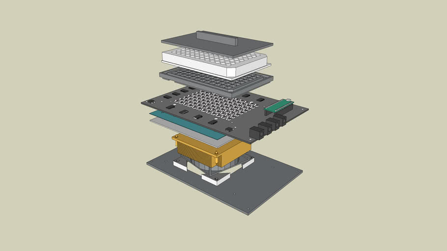 optoPlate96-exploded | 3D Warehouse