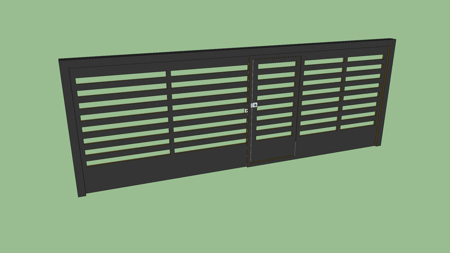 Portón 6M X 2.20M + Puerta | 3D Warehouse
