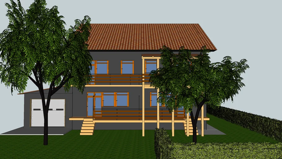 house with terrace | 3D Warehouse