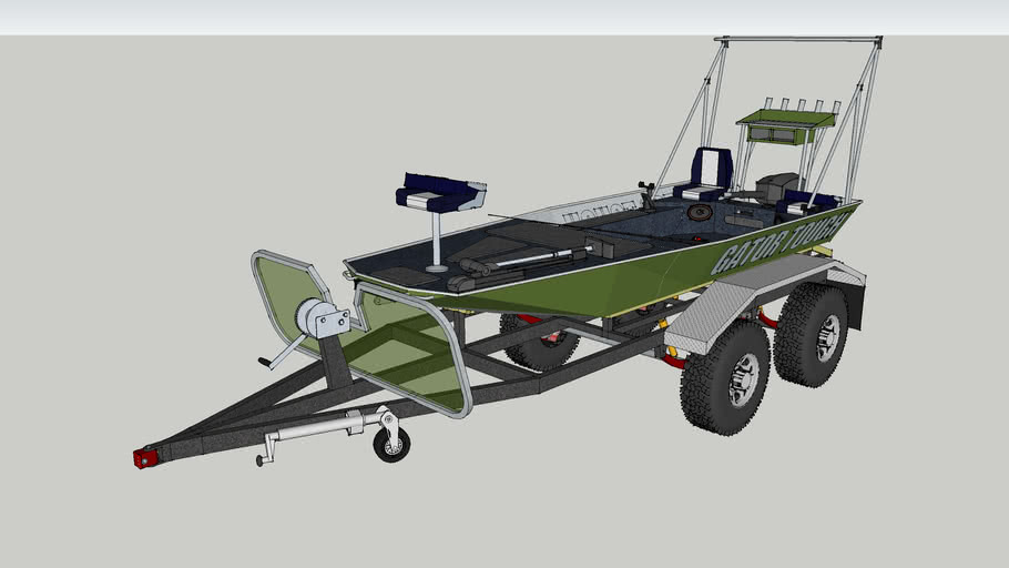 jon boat on trailer | 3D Warehouse