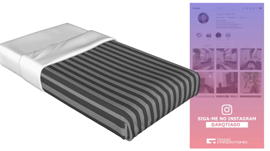 Cama Solteiro Cor sim Cor não | 3D Warehouse