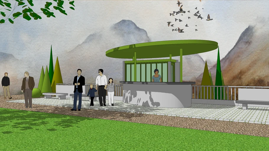 DUDLEY ZOO ELLIPTICAL KIOSK | 3D Warehouse