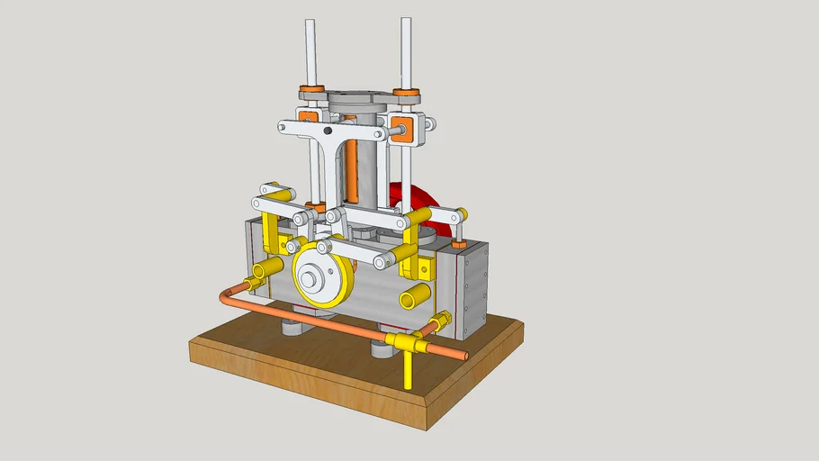 Bernay Twin Compound Steam engine | 3D Warehouse