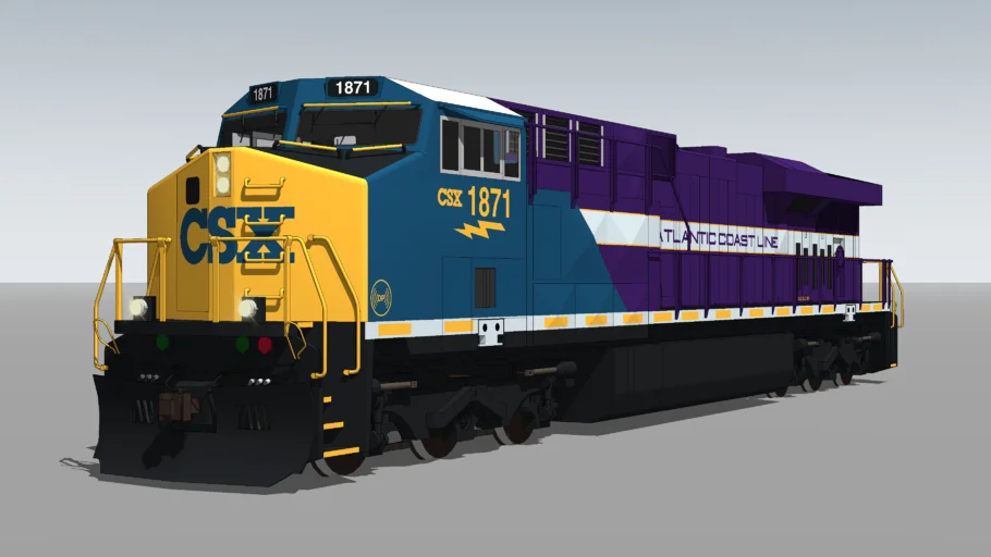 GE ES44AH - Atlantic Coast Line (CSX Heritage) | 3D Warehouse