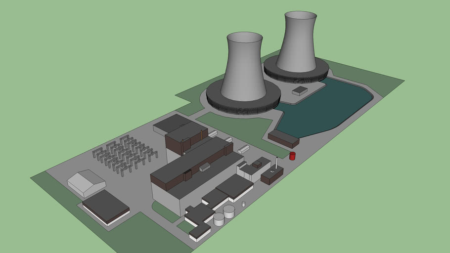 Nuclear Power Plant - 1100 MW | 3D Warehouse