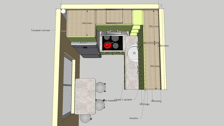 Small kitchen | 3D Warehouse