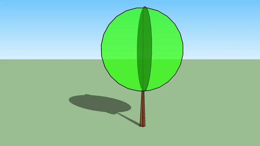 Sketchy Minimal Round Tree #2 | 3D Warehouse