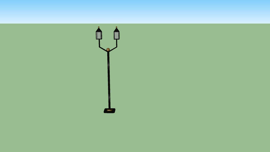 Double Light Lamp Post | 3D Warehouse