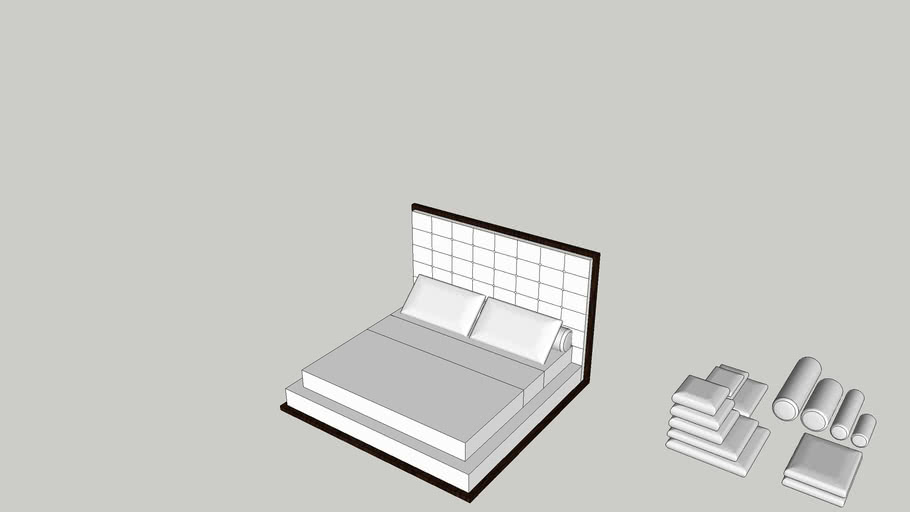 Scan Design Elora King Platform Bed | 3D Warehouse