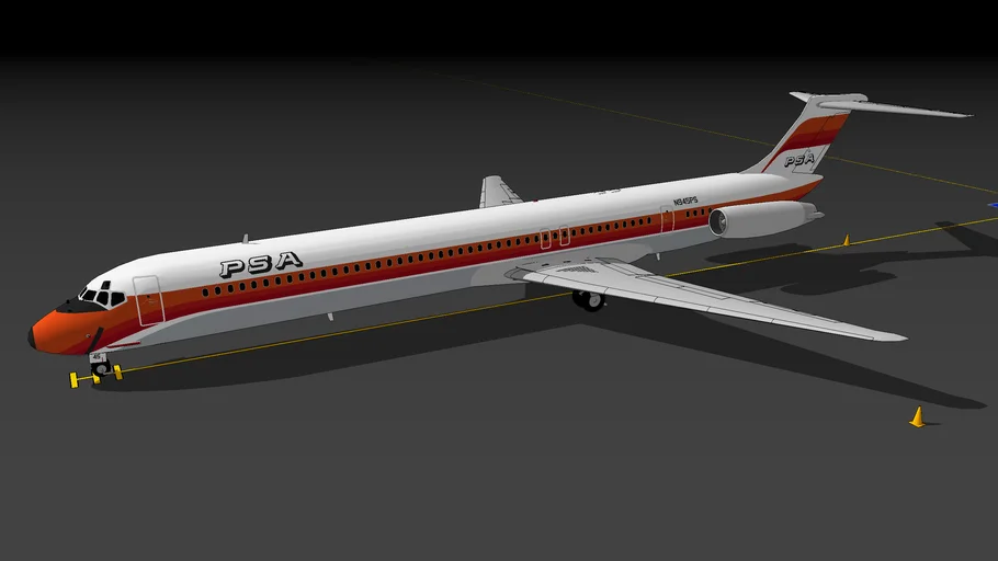 PSA - Pacific Southwest Airlines MD-82 (DC-9-82) 'The Smile of San ...