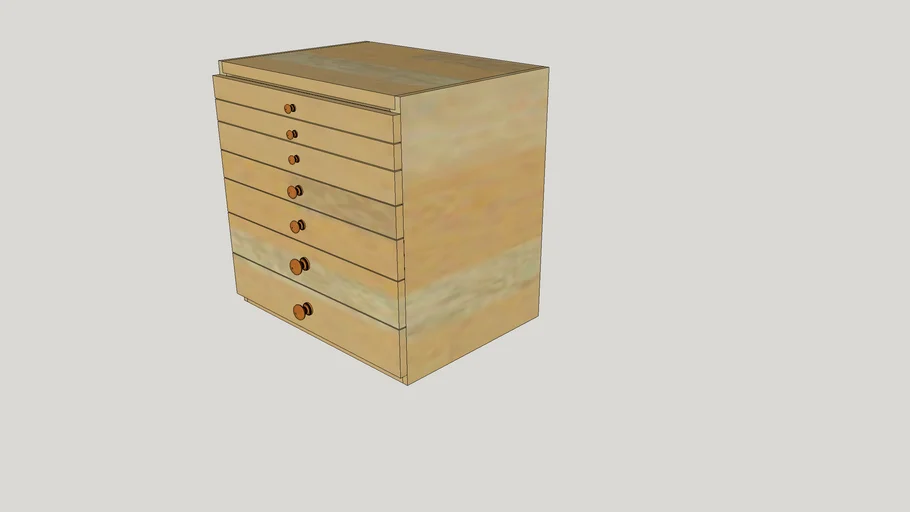 Shallow Drawer Chest | 3D Warehouse
