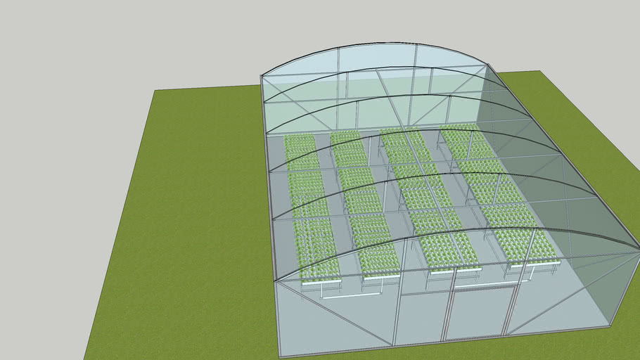 desain green house hidroponik | 3D Warehouse