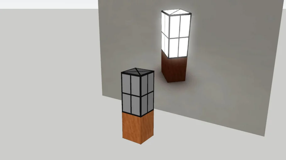 Floor standing cubic shaded light | 3D Warehouse