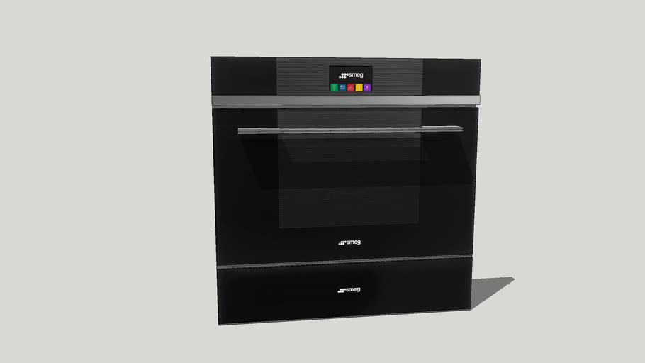 SMEG (Linea) oven 45cm SF4104 (black) + lade 15cm | 3D Warehouse
