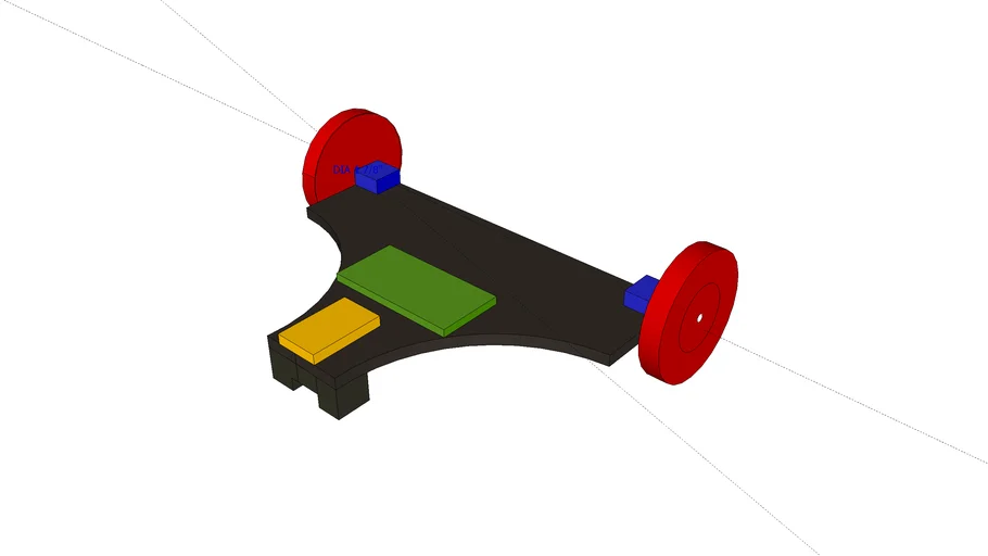 basic differential drive robot chasis and rough component placement ...