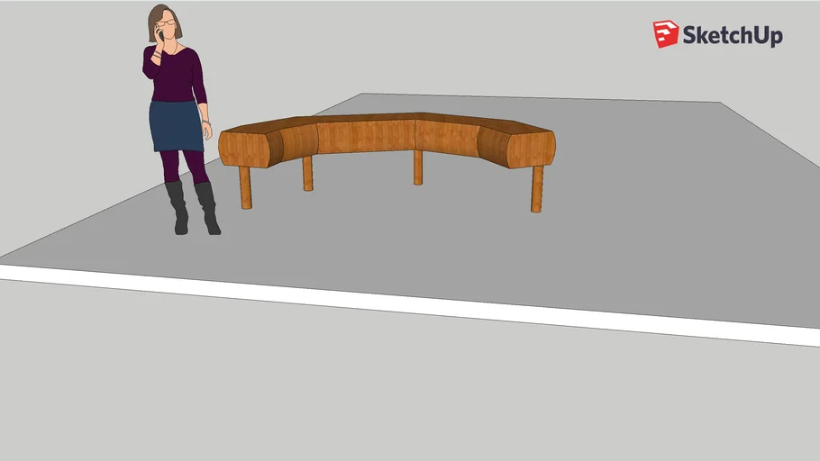 Log Bench | 3D Warehouse